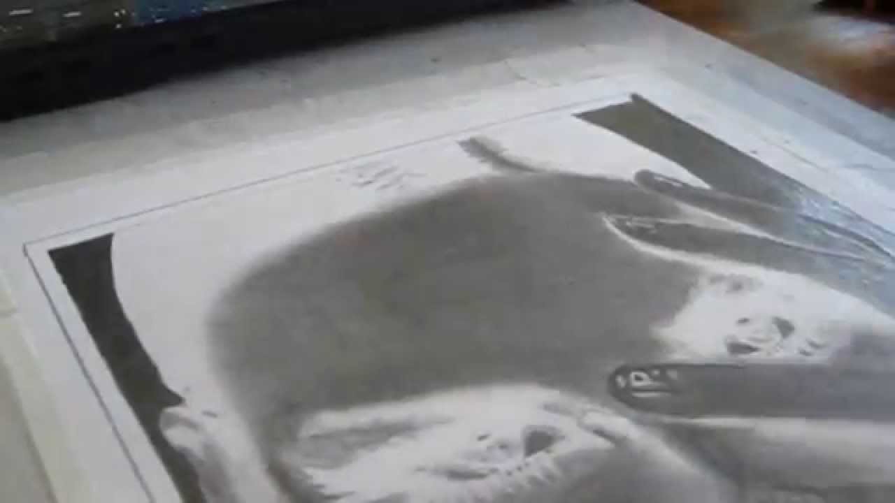 Negative portrait drawing - YouTube