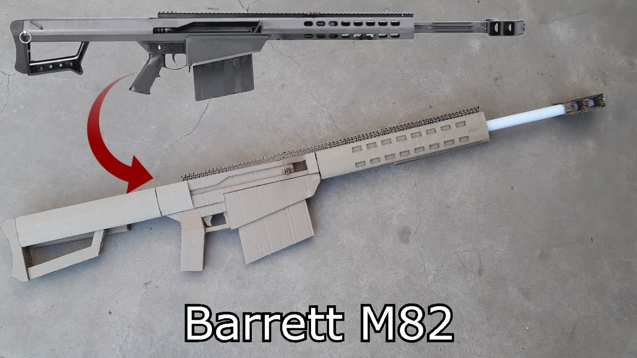 Como hacer un Barrett M82 de cartón - YouTube