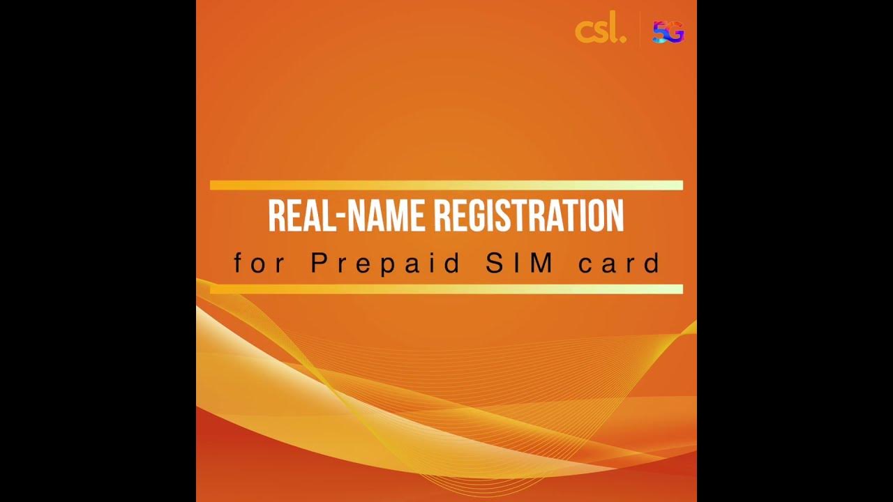 csl Prepaid card Real name Registration tutorial video - YouTube