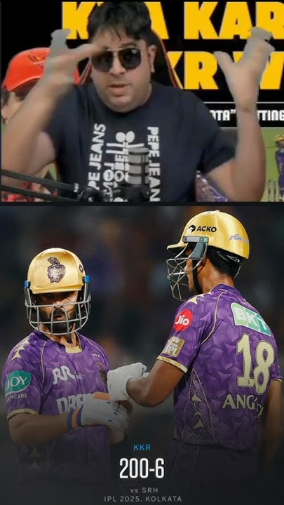 KKR recover from a wobbly start to post 200 💪 #ipl2025 #ipl #srhvskkr #cricket #kkr - YouTube