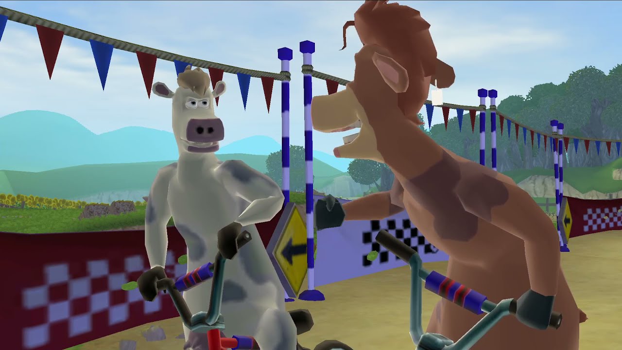 Barnyard (2006) - Removed Bike Race Level (Beta Content) - YouTube