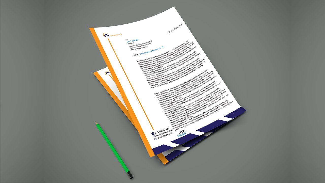 Letterhead design in adobe illustrator cc - YouTube