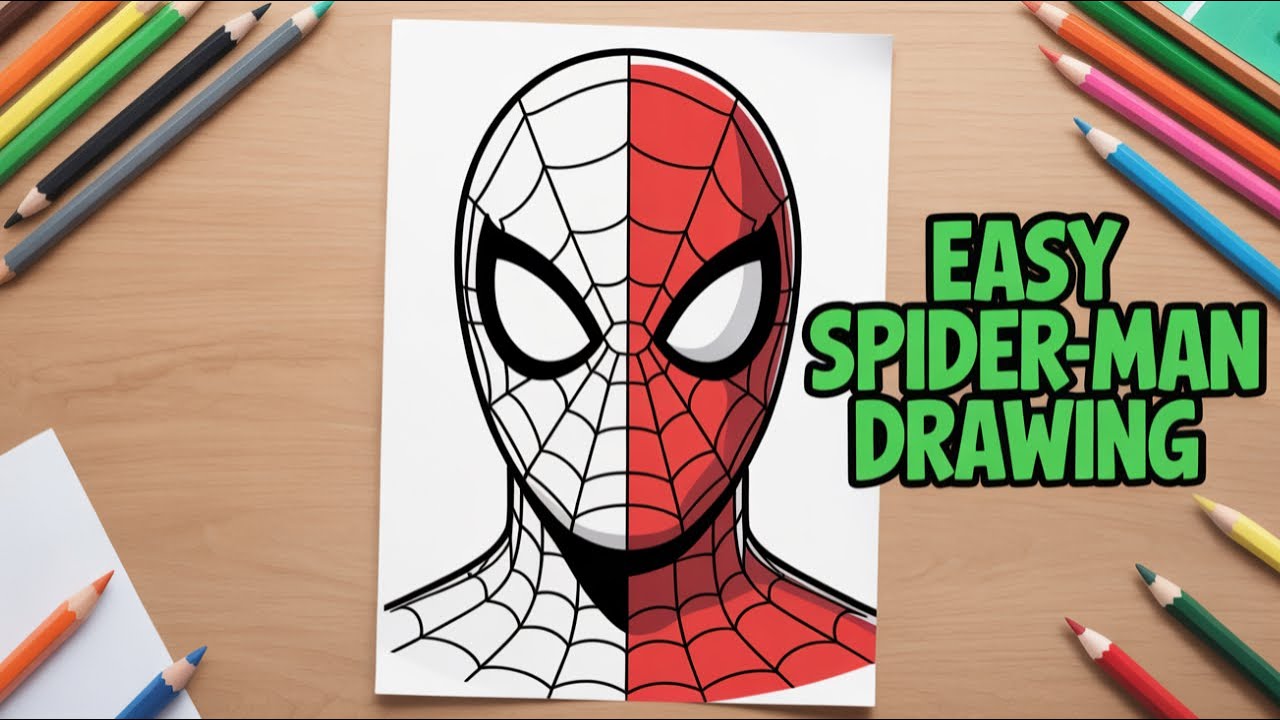 How to Draw Spiderman Face | EASY SPIDER_MAN DRAWING | Easy Step-by ...