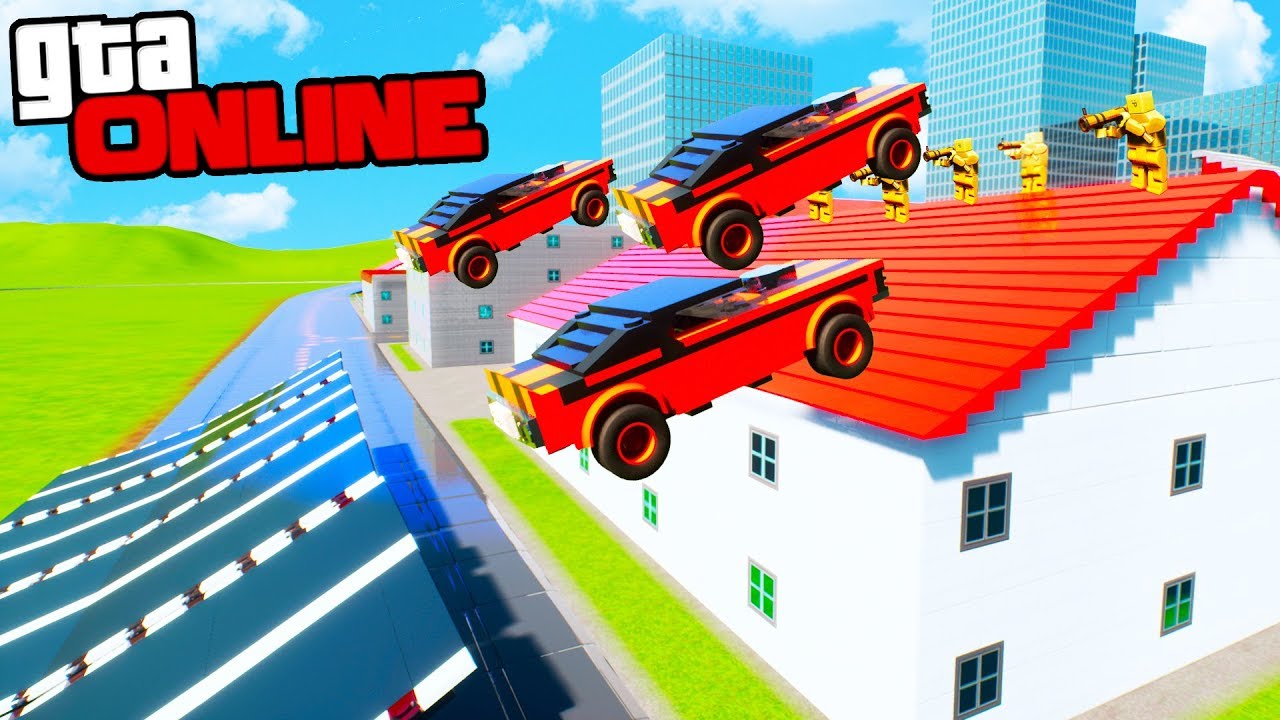 ЛЕГО GTA 5 ONLINE В BRICK RIGS! УГАРНАЯ БИТВА ЛЮДЕЙ С РПГ ПРОТИВ ЛЕГО ...