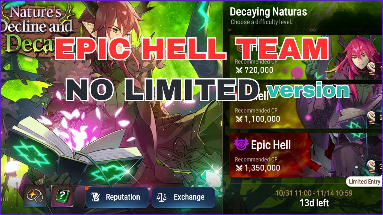 Epic Hell Team w/o Limited Heroes | Advent - Epic Seven - YouTube