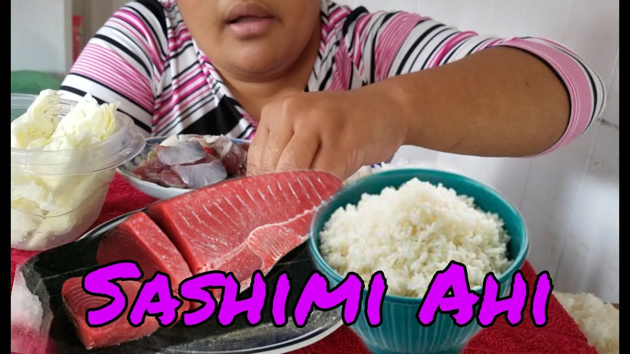 Chuukese Eats| Sashimi Ahi |+ local food - YouTube