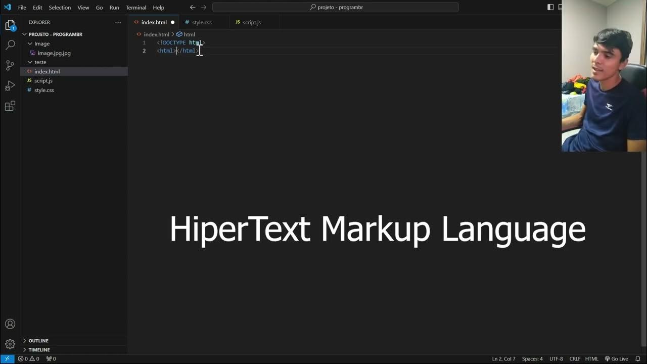 Ensinando o Básico de HTML5 sendo um Iniciante em HTML5 - YouTube