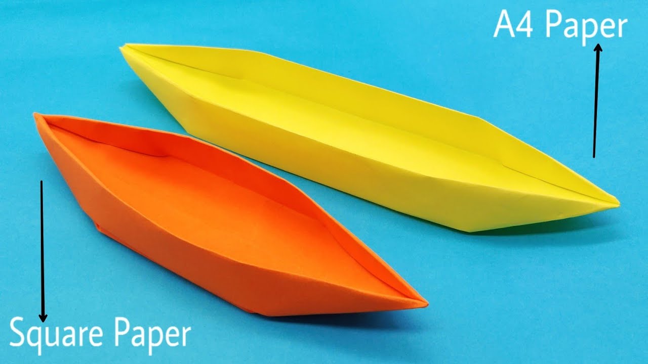 Origami Double pointed Boat (Canoe) - Design by Parshwanath - 1014 ...