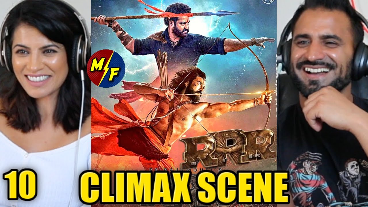 RRR CLIMAX SCENE REACTION!! | Part 10 - RRR Jungle Fight Scene | Jr NTR ...