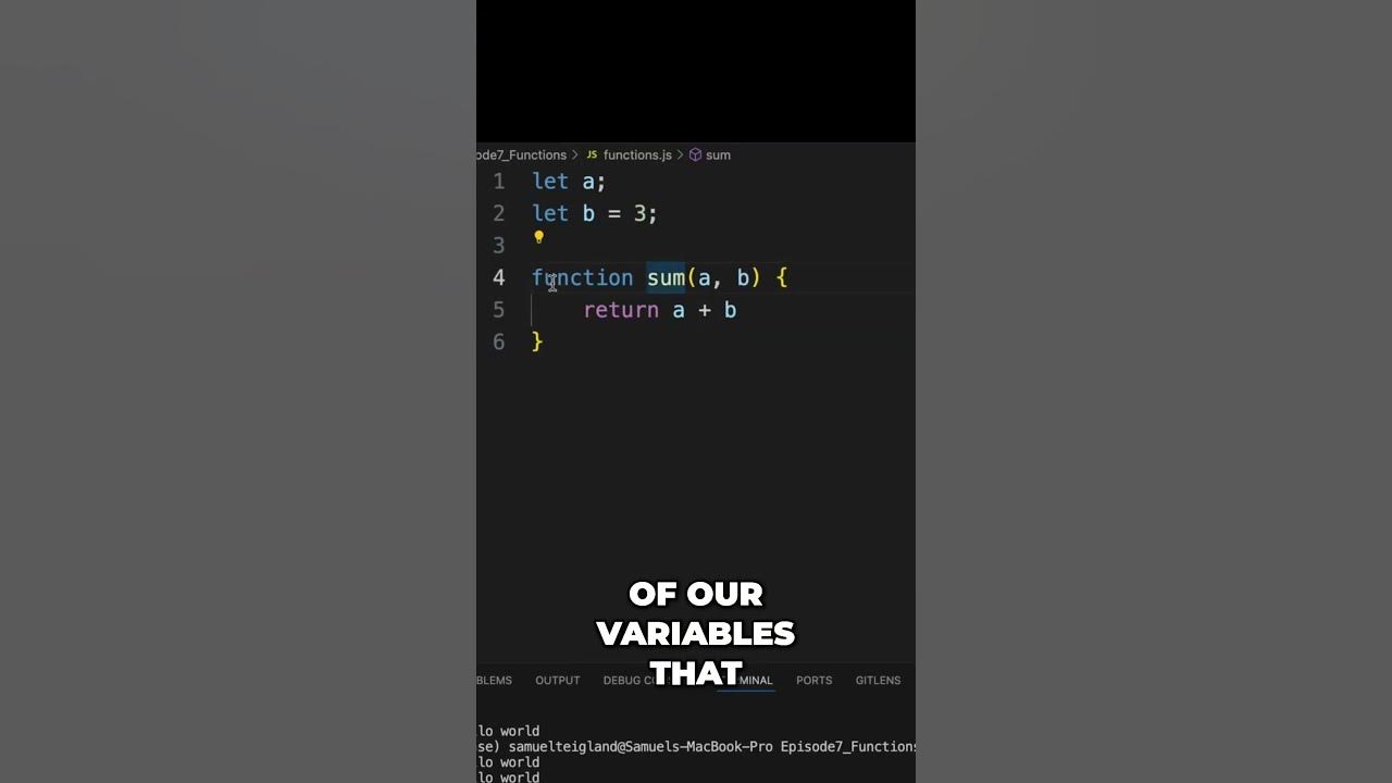 How to use the 'return' keyword with functions! - YouTube