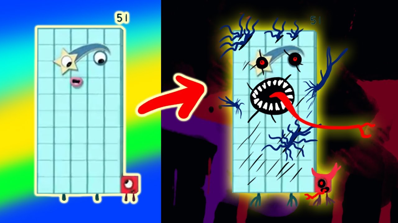 Numberblocks - The Big Tournament | Learn to Count number 51 as HORROR ...