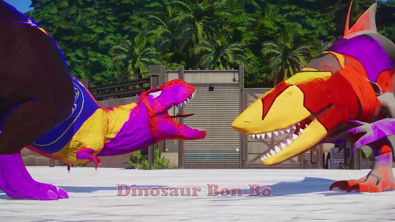 Dinosaur Tyrannosaurus Rex Color Pack vs IRex Dino Color Jurassic World ...