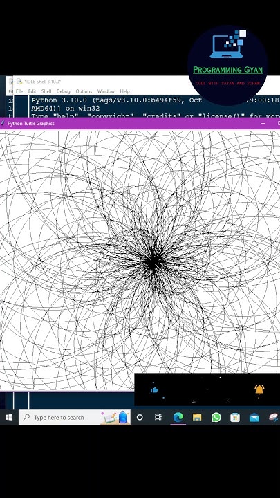Turtle Graphics Using Python Shorts Python Programming Coding Whatsappstatus Shortsyoutube