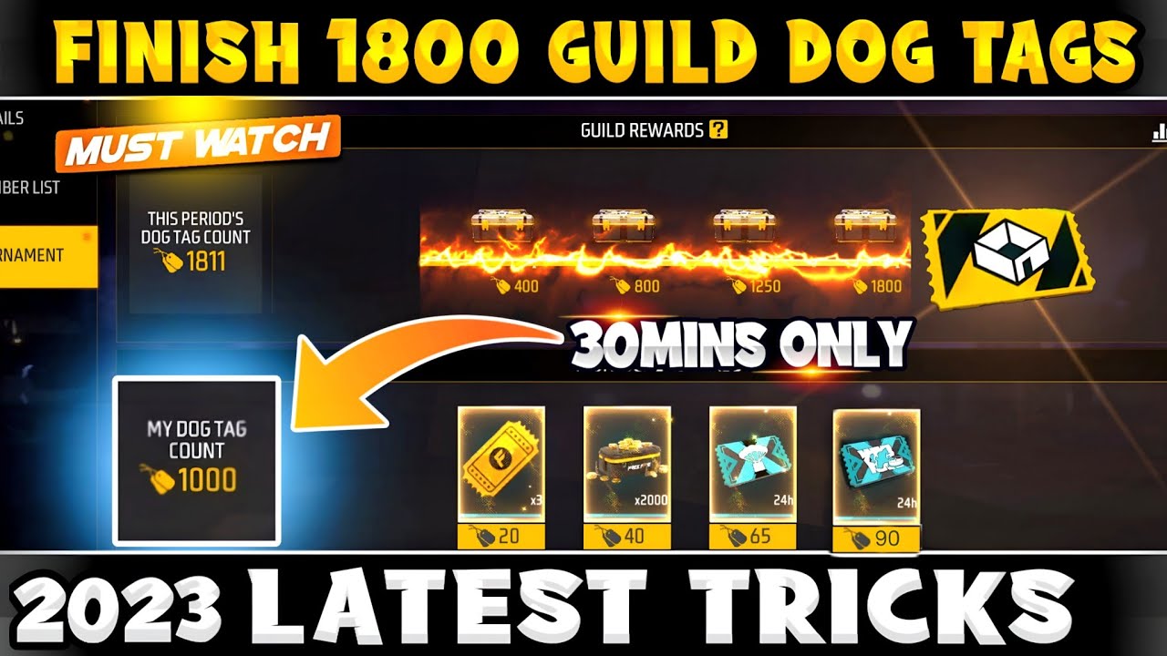 Easy to collect dog tag count in free fire | New Trick | 100% Working ...