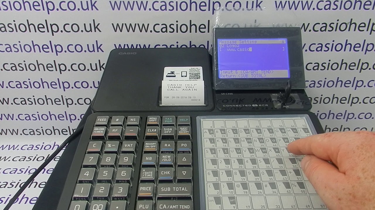 How To Program Your Shop Name Onto Receipt Header Message On The Casio ...