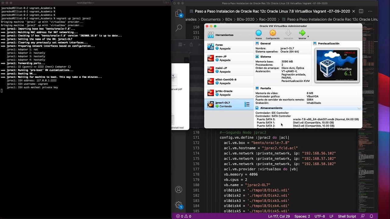 Taller Oracle RAC 12c- Parte 1- Instalación y Configuración Nodos - 20-02-2021 - YouTube