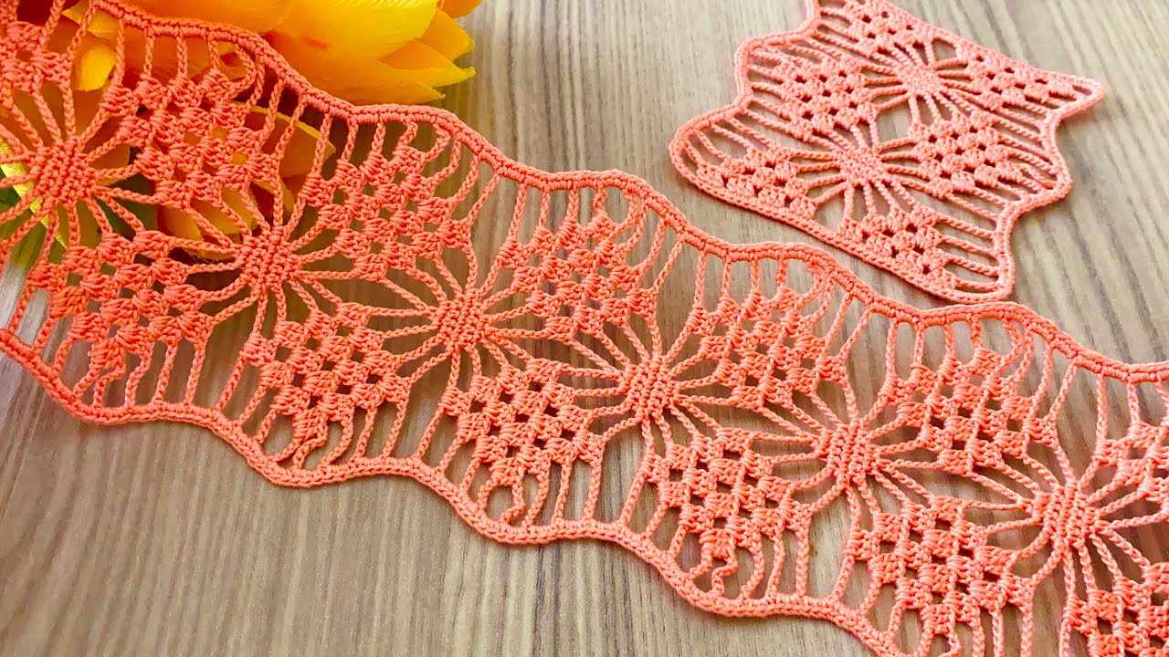 New Design Amazing Crochet ️Tile Patterned Multipurpose Lace Tutorial - YouTube