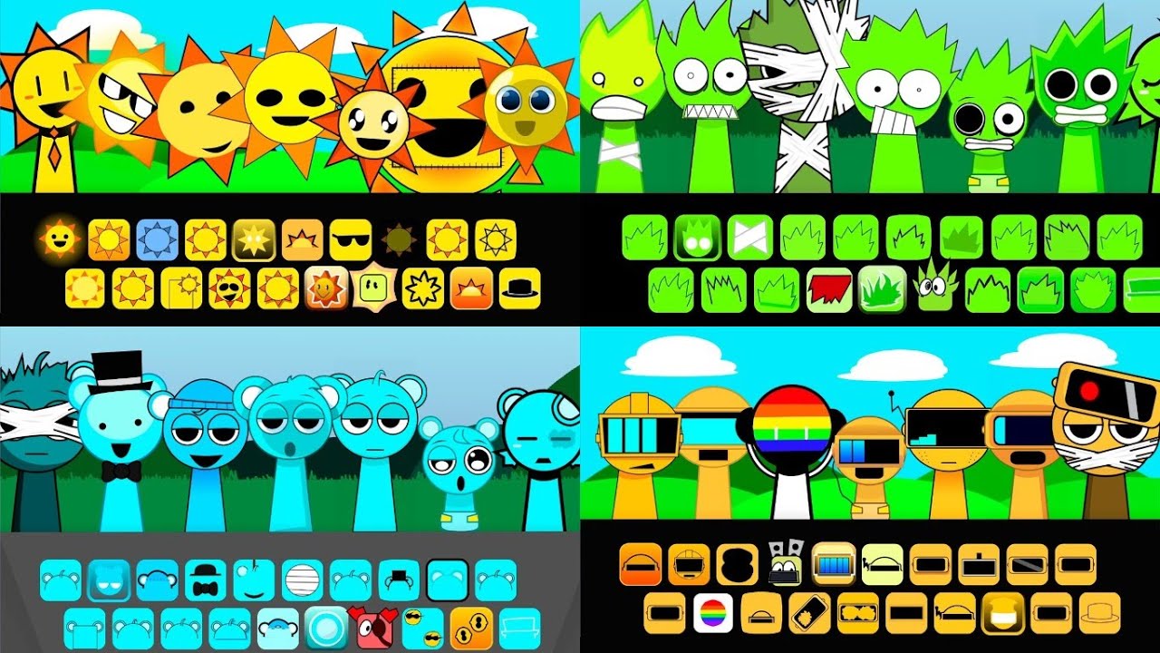 Sprunki Battles - Every MR.SUN, OWAKCX, SKY, GARNOLD Singing Together ...