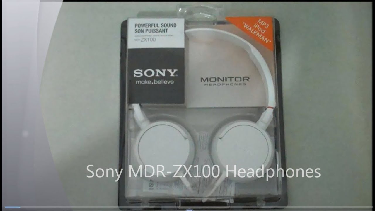 Sony MDR-ZX100 Headphones Unboxing and Review - YouTube