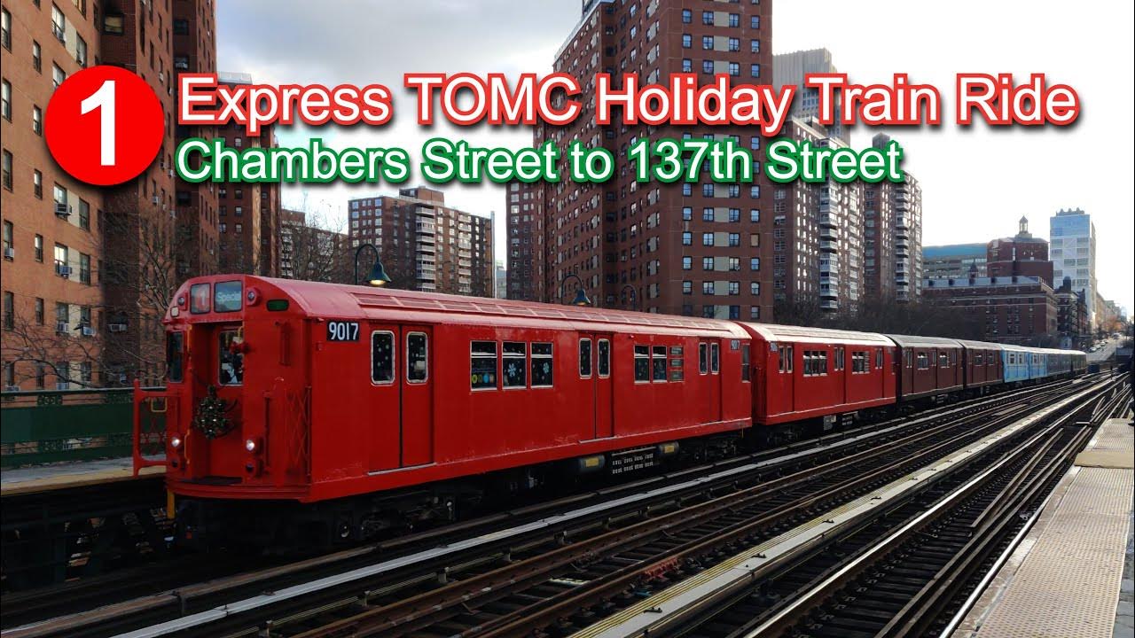NYC Subway (1) Express Holiday Train Ride (TOMC): Chambers Street to 137th Street - City College ...