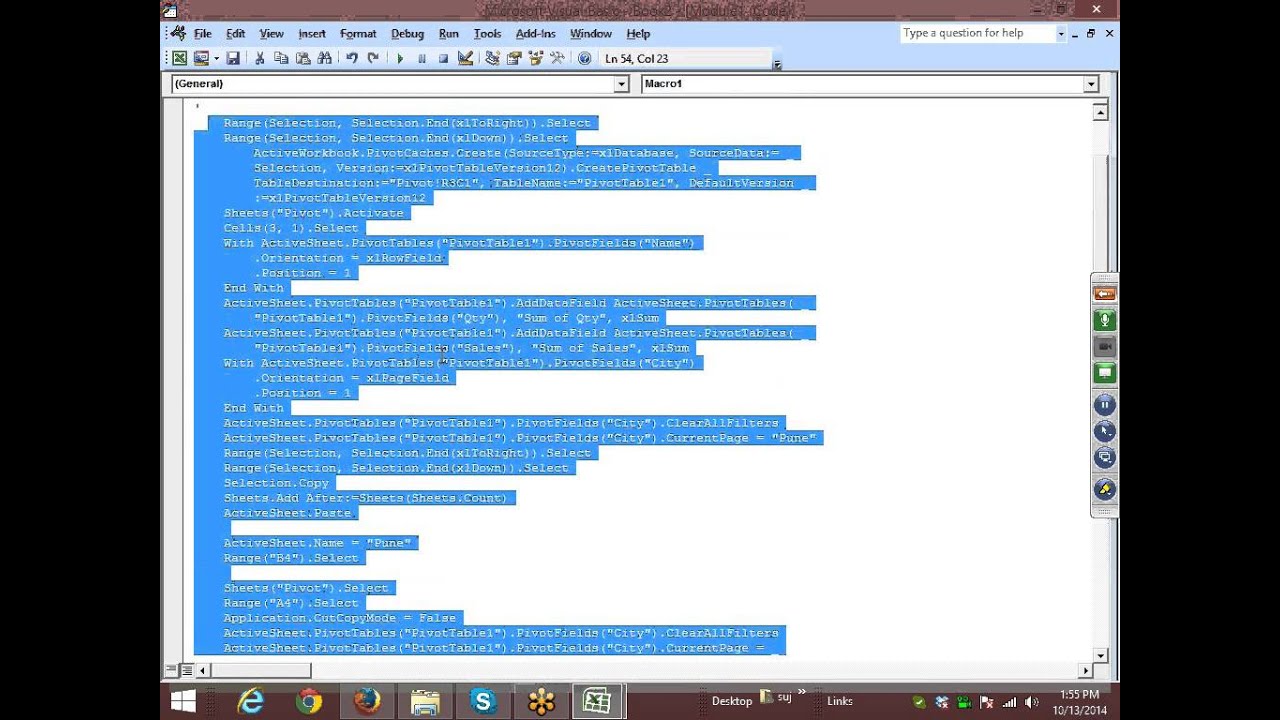 Advanced Excel Vba Macros Training In Hindi Call 8802579388 Youtube
