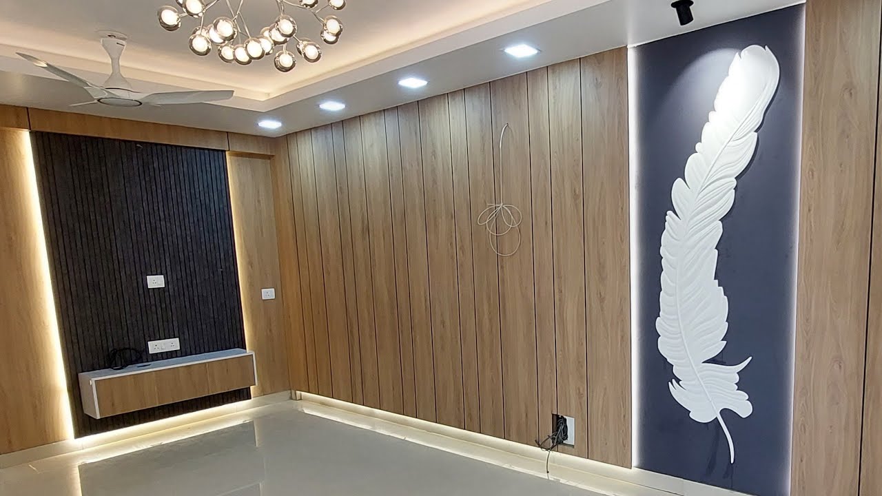 Wall, Ceiling, Home interior work , 3d Feather CNC engraving, living ...