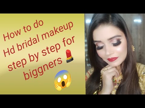 hd bridal makeup tutorial step by step for beginners # hd bridal makeup ...