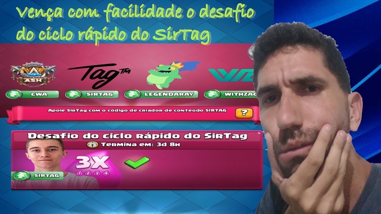 Vença FÁCIL o desafio do ciclo rápido do SirTag no Clash Royale - YouTube