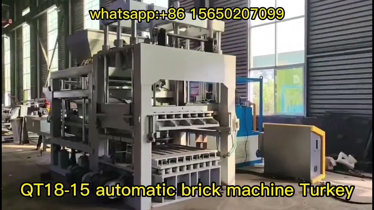 QT18-15 Largest automatic brick making machine Turkey India - YouTube