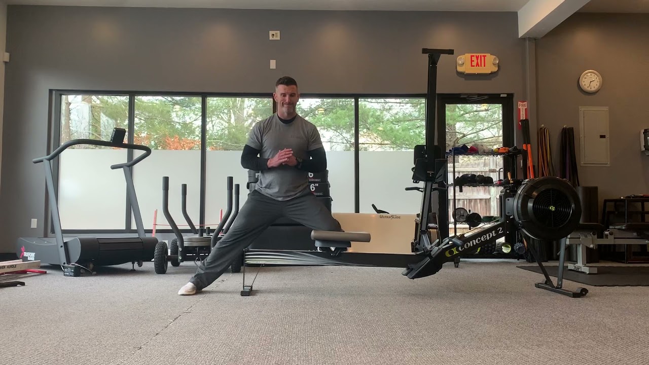 Sliding Hip Adduction w/Rower - YouTube