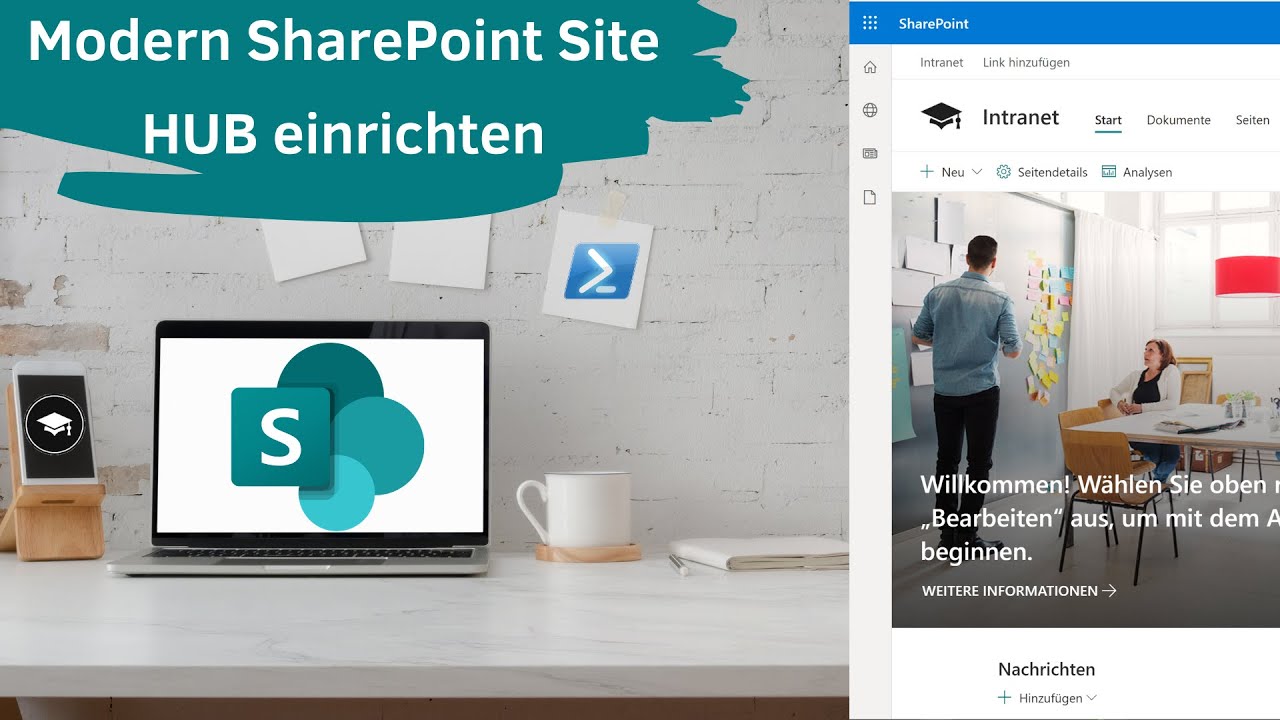 Modern SharePoint Site | 02 SharePoint Hub-Site erstellen - YouTube