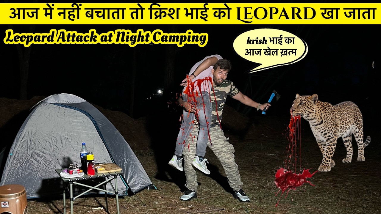 अगर Krish ने आवाज़ ना दी होती तो आज कहानी ख़त्म हो जाती | Night Camping in Leopard 🐆 Zone # ...