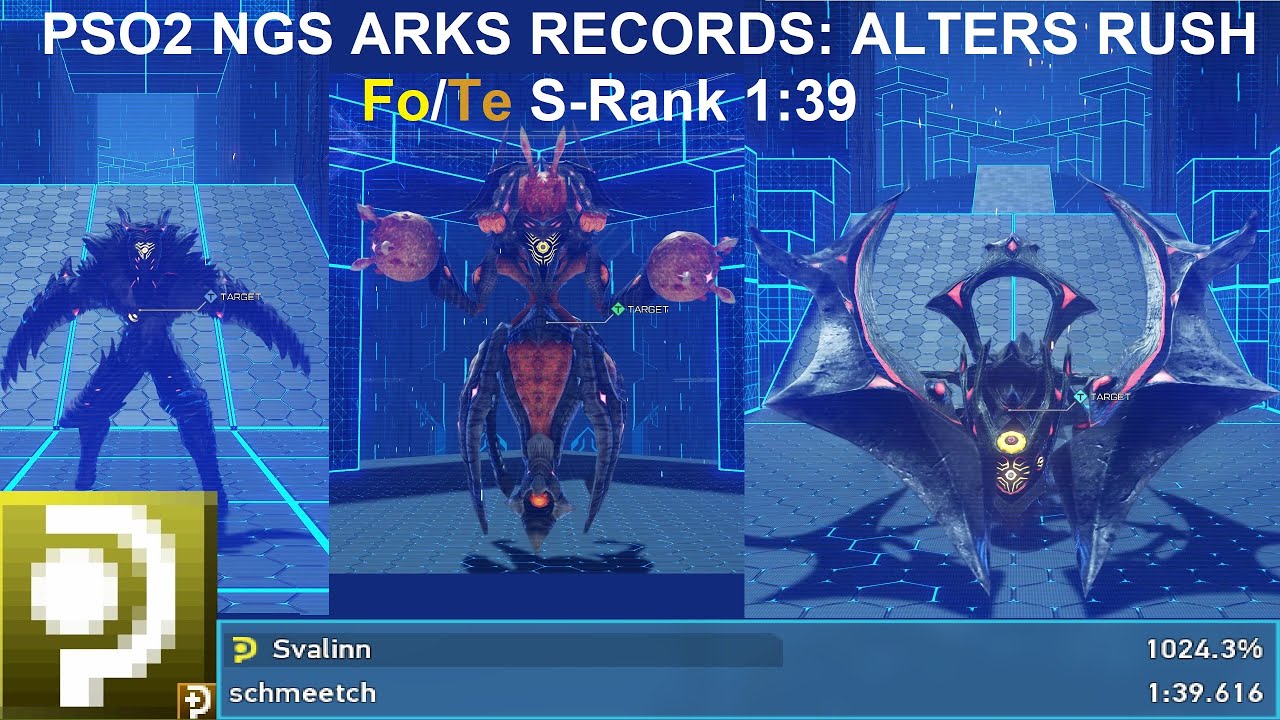 PSO2 NGS: Alters Rush Rank 2 Fo/Te Solo 1:39 - Max Mods 1024.3% - YouTube