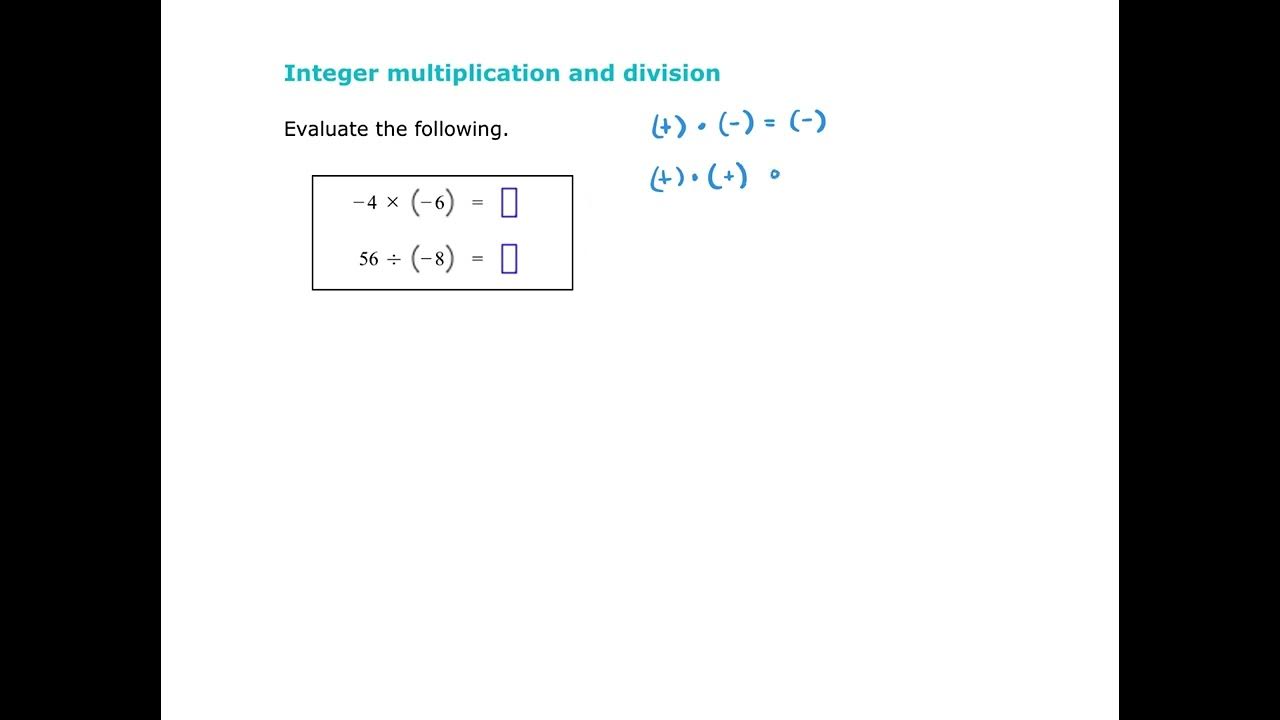 Integer multiplication and division (ALEKS examples) - YouTube