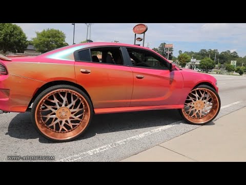 WhipAddict: Outrageous Custom Painted Dodge Charger Scat Pak on Rose ...