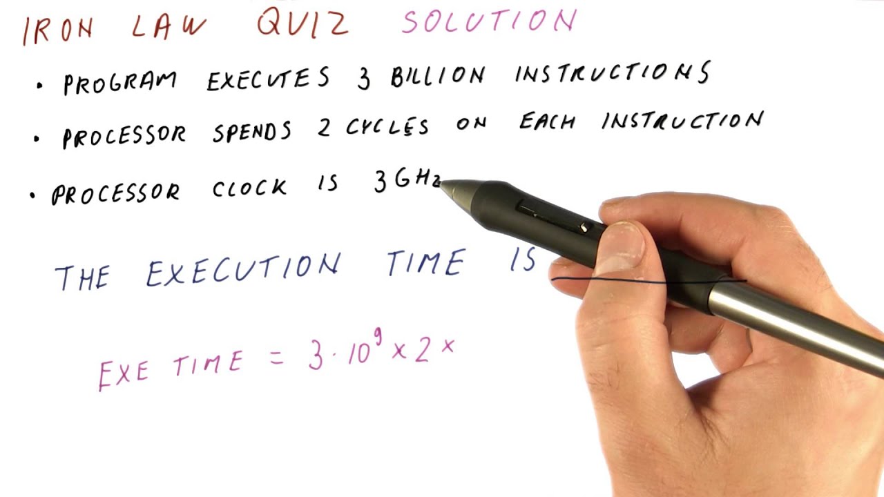 Iron Law Quiz Solution - Georgia Tech - HPCA: Part 1 - YouTube