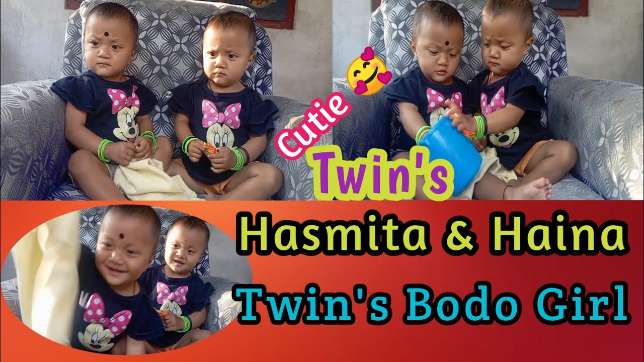 HASMITA & HAINA BORO || Twin's Bodo young girl playing 😍 ️ #cutebaby # ...