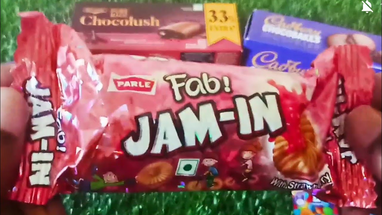 Lots of Candies 🍓 🍭🍪🍭🍓 and PARLE, Fab! JAM-IN Cookies, With Strawberry ...