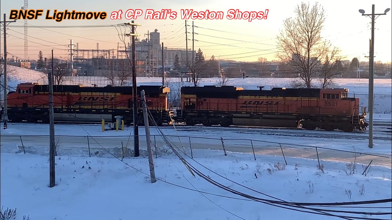 BNSF SD70ACe and ES44AC Light move at CP Rail’s Weston Shops! (1/27 ...