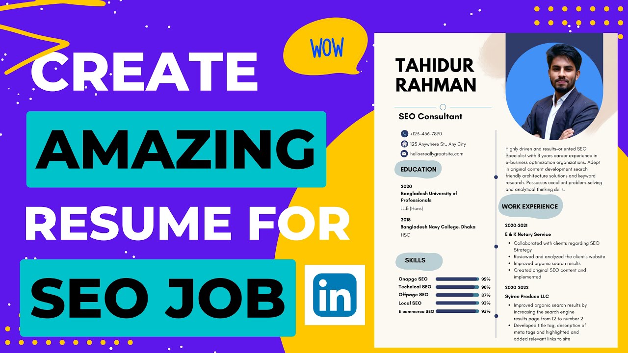 Awesome Resume/CV for Remote Freelancing Job in 2023 | SEO CV Create ...