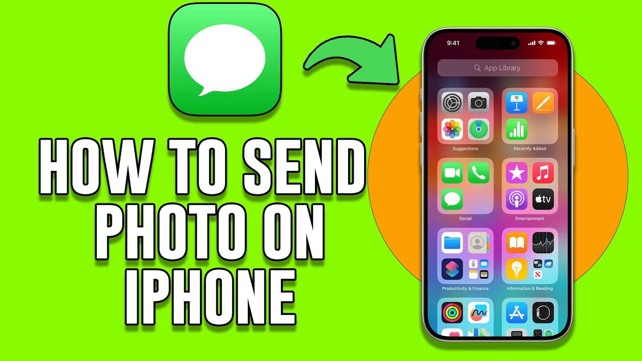 How to send photo on iphone 15 using Messages app simple process - YouTube