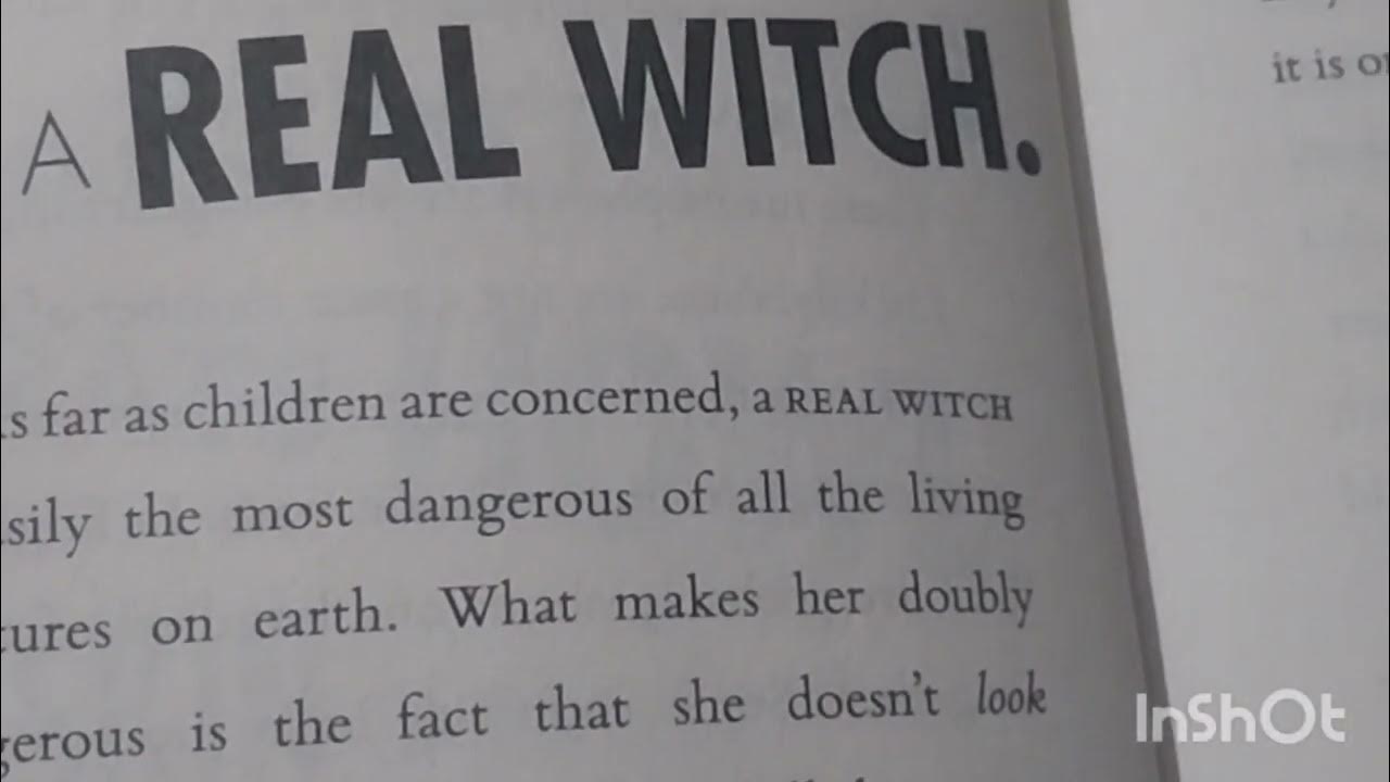 roald dahl the witches chapter 1 a note about witches page no 6 - YouTube