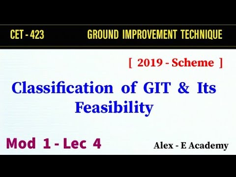 CET 423 - G I T | Mod 1 - Lec 4 | Classification of GIT & Its Feasibility | S7 Civil - 2019 ...