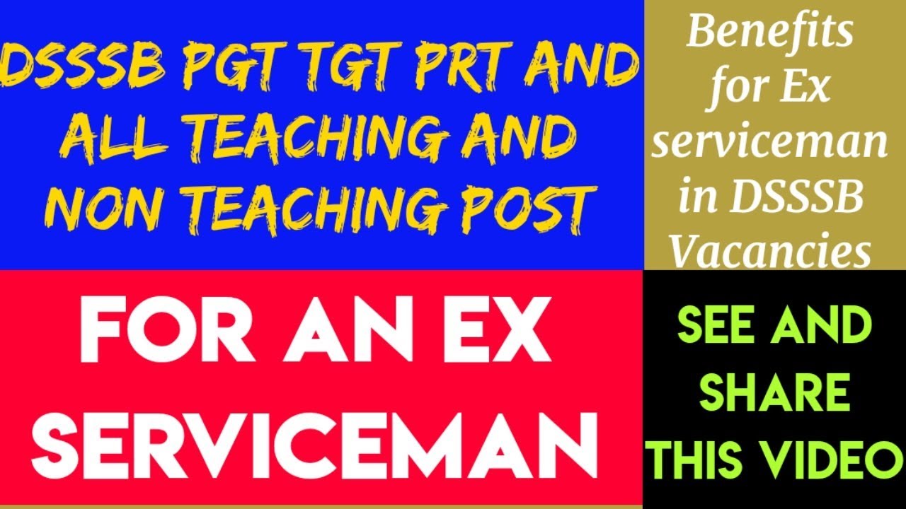 For Ex Serviceman Benefits In Teaching And Non Teaching Post for-ex-serviceman-benefits-in-teaching-and-non-teaching-post