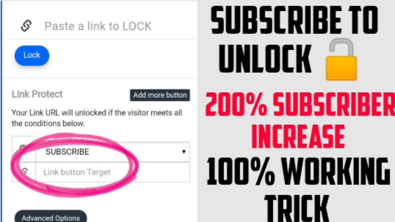 How To Make Subscribe To Unlock Link?? YouTube Video Me Subscribe To ...