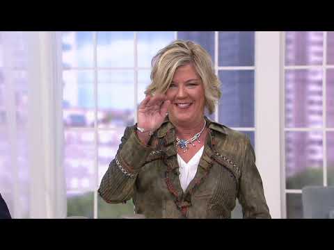 American West Sterling Silver Braided Leather Toggle Necklace on QVC