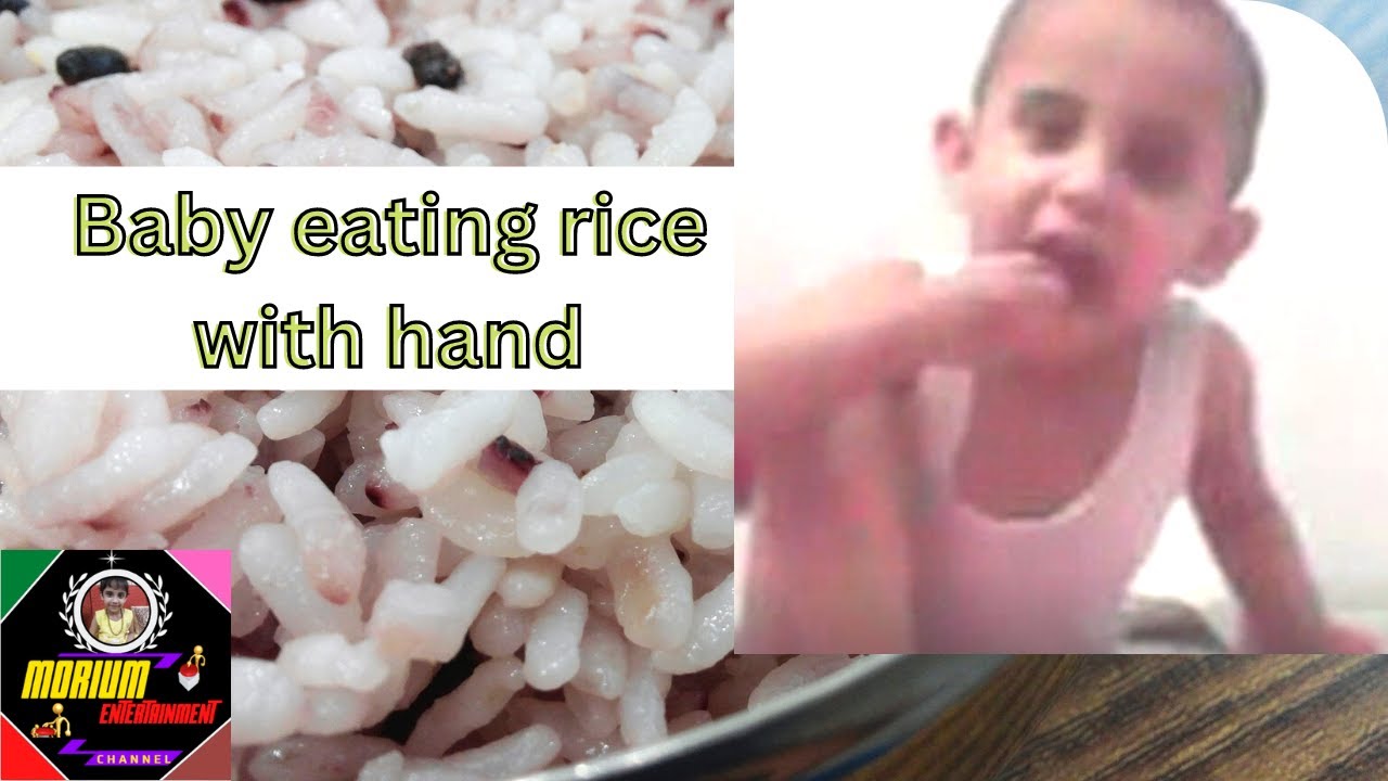 Baby eating rice with hand | Baby eats alone | Little Baby eating ...
