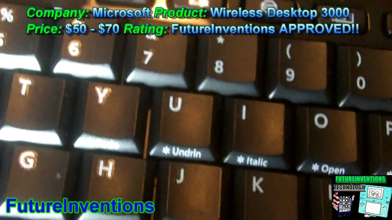 Microsoft Wireless Desktop 3000 Mouse and Keyboard Review - YouTube
