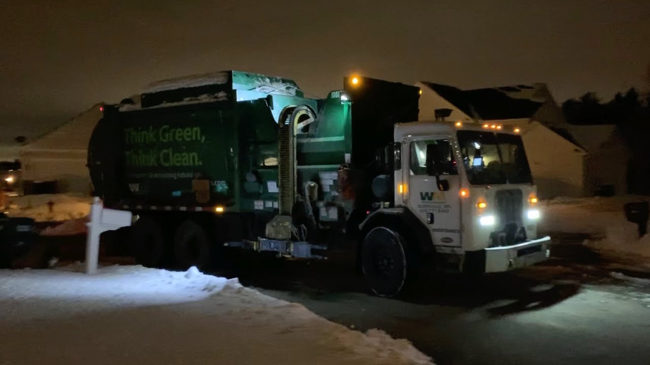 Waste Management: Garbage Truck in the Dark - YouTube