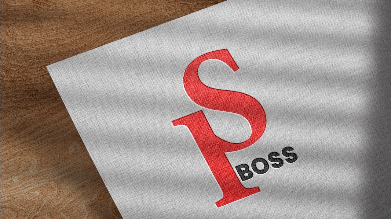 How To Design PS Boss Logo Design With Photoshop: Editing Tutorial ...